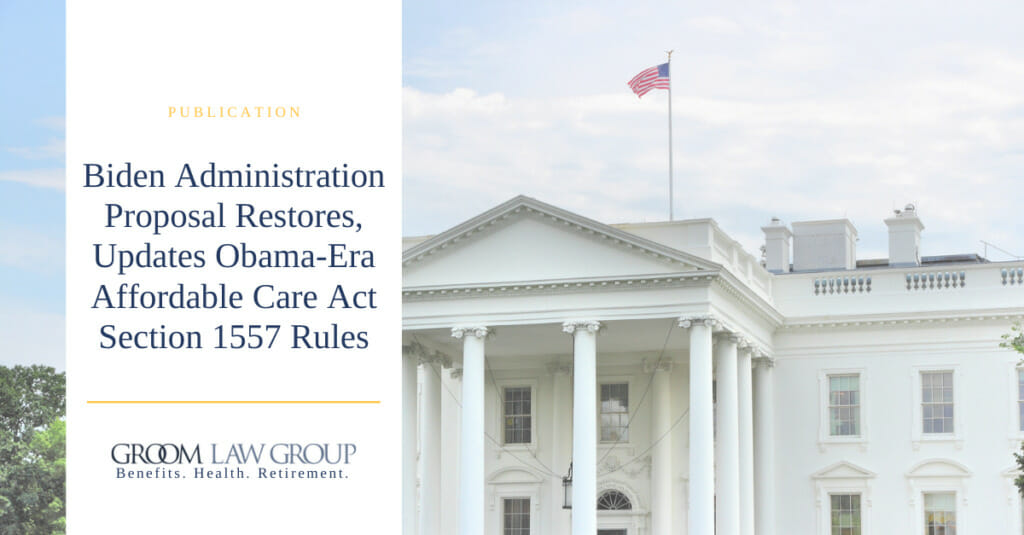 Section 1557 Update | Groom Law Group