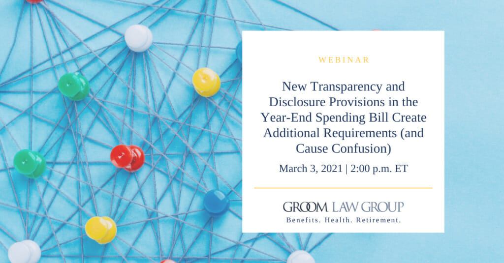Groom Webinar: New Transparency and Disclosure Provisions in the Year ...