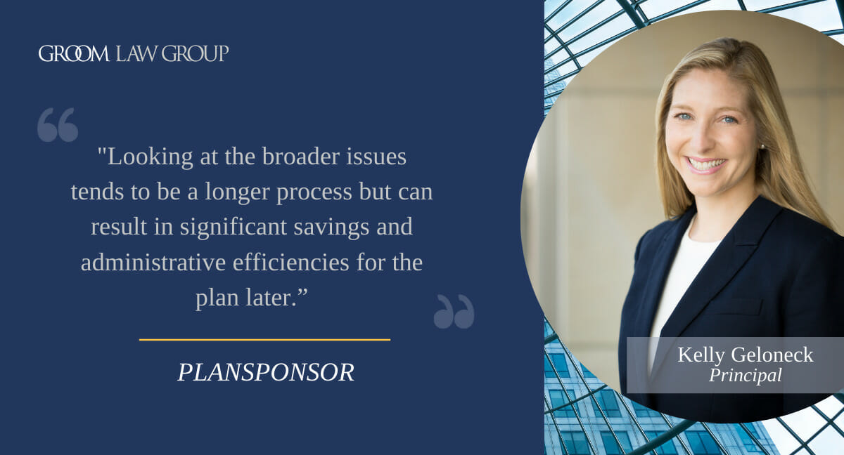 PLANSPONSOR Magazine Features Geloneck’s Plan Operational Review ...