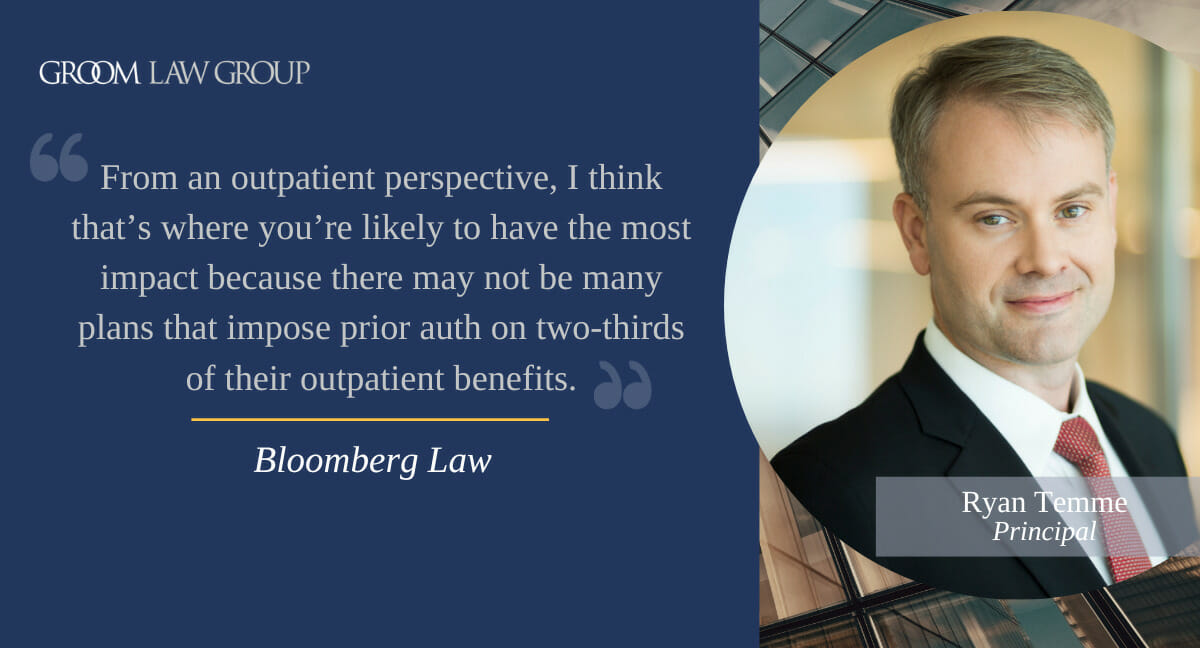 Bloomberg Law Features Temme on Impact of Mental Health Law on ...