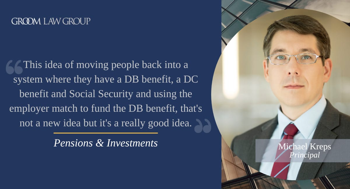 Kreps Examines Defined Benefit Plans with Pensions & Investments ...