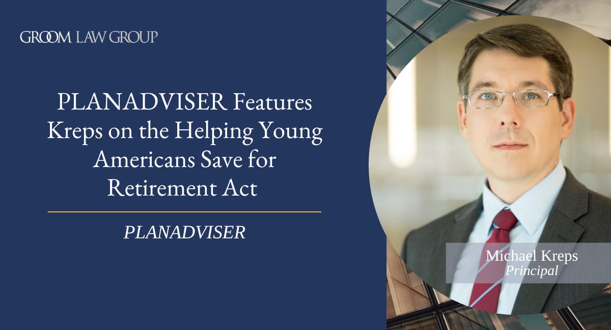 PLANADVISER Features Kreps on the Helping Young Americans Save for ...