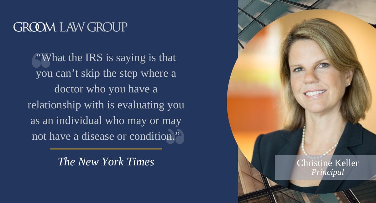 Keller Discusses Health Savings Account Rules in New York Times | Groom ...